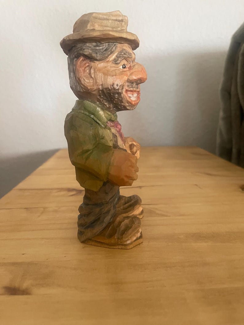 Caricature Wood Carving of a Hillbilly Hobo Figure - Etsy