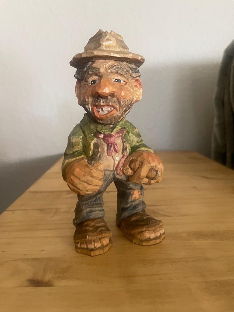 Caricature Wood Carving of a Hillbilly Hobo Figure - Etsy