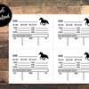 Fully Editable Horse Stall ID and Feeding Schedule Cards Canva Template ...