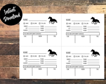 Horse Stall Cards - Etsy