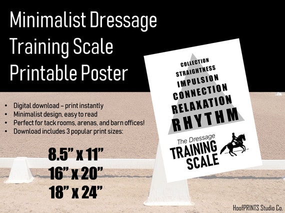 Dressage Training Scale Poster Training Pyramid Poster - Etsy