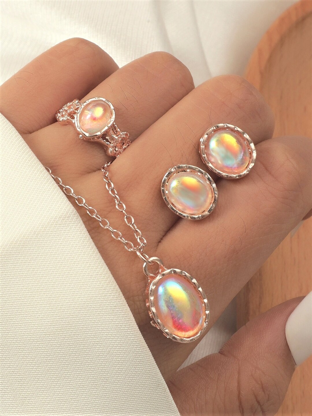 Moonstone Jewelry Set Bridesmaid Jewelry Set Bridal Jewelry - Etsy