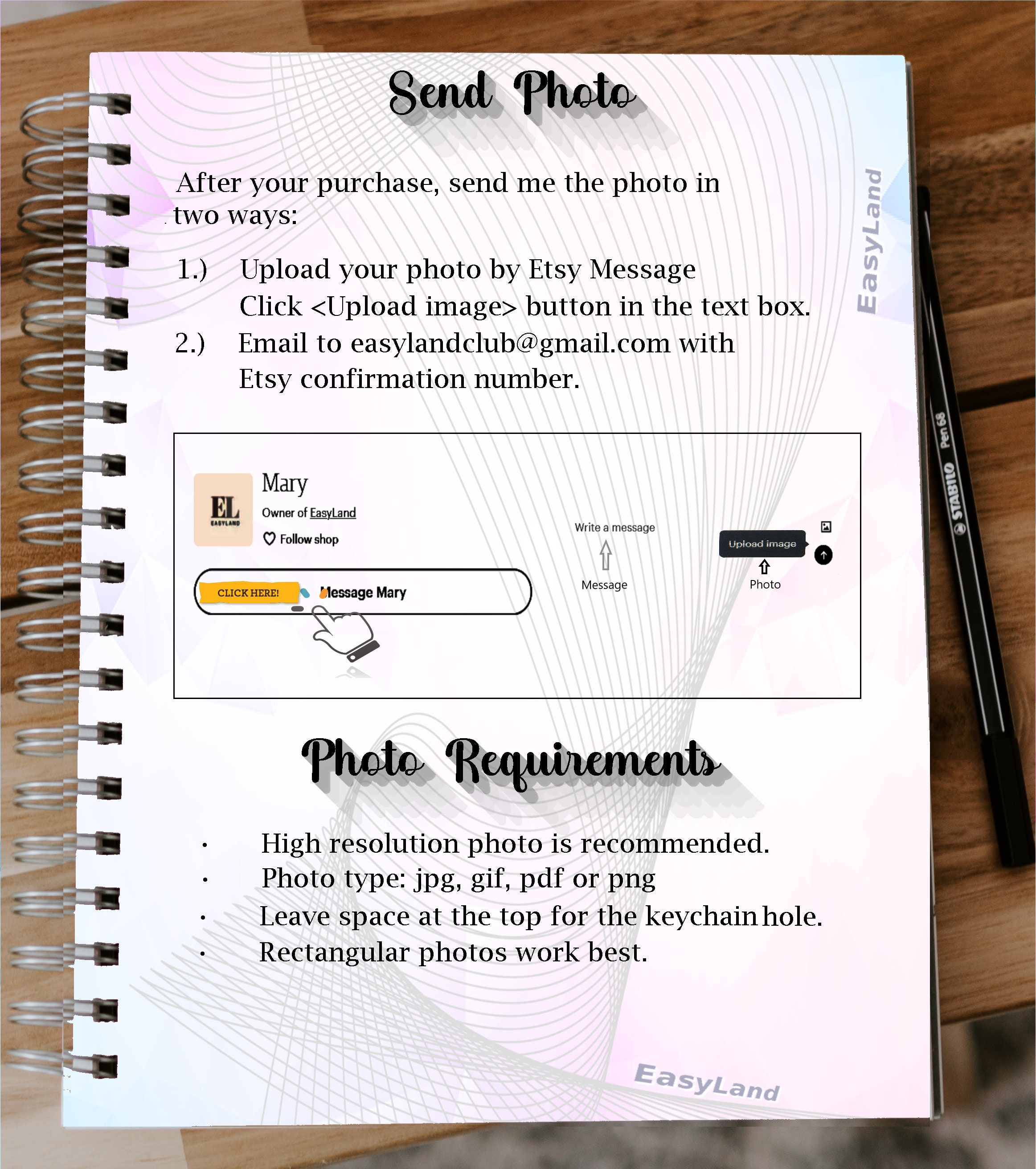 Personalized Photo Keychain, Custom Picture Keychain, Personalized Text ...