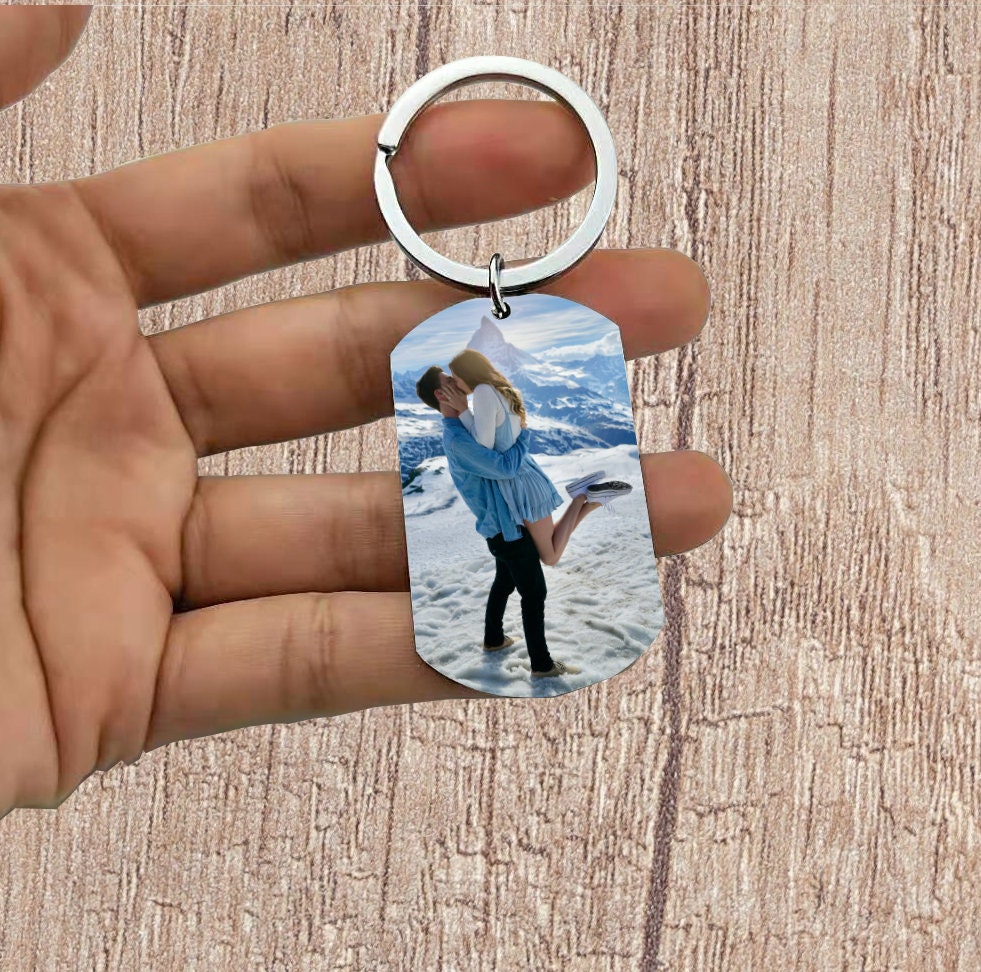 Personalized Photo Keychain, Custom Picture Keychain, Personalized Text ...