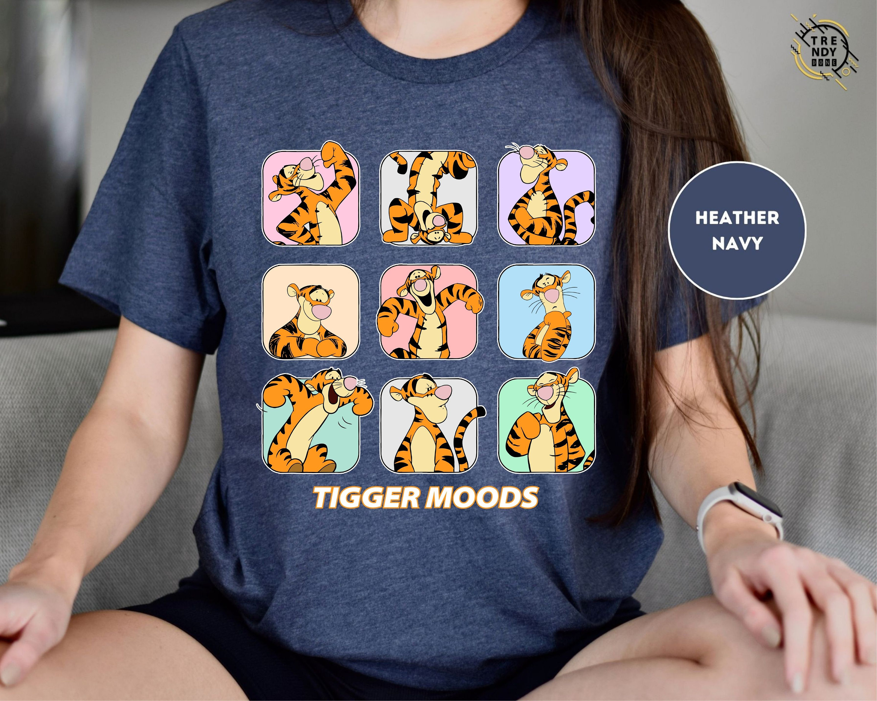 Disney Tigger Moods T-shirt, Cute Tigger Emotions Winnie the Pooh Shirt, Disneyland Shirt ...