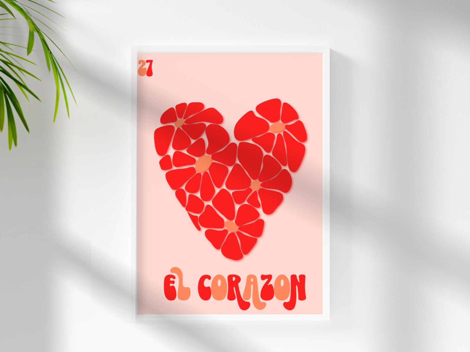 El Corazon Loteria Mexicana Printable Wall Art - Mexican Art - Latina ...