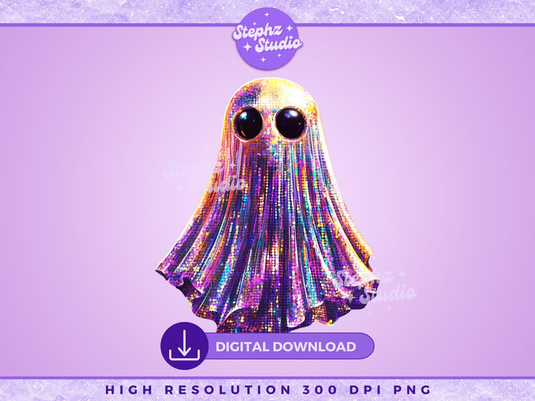 Groovy Disco Ghost PNG - Sublimation - Ghost PNG - Spooky PNG - Retro ...