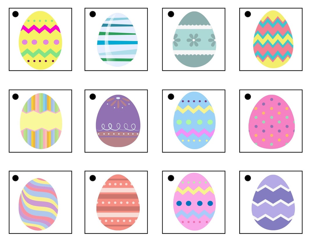 Easter Egg Tags, Easter Egg Labels - Etsy