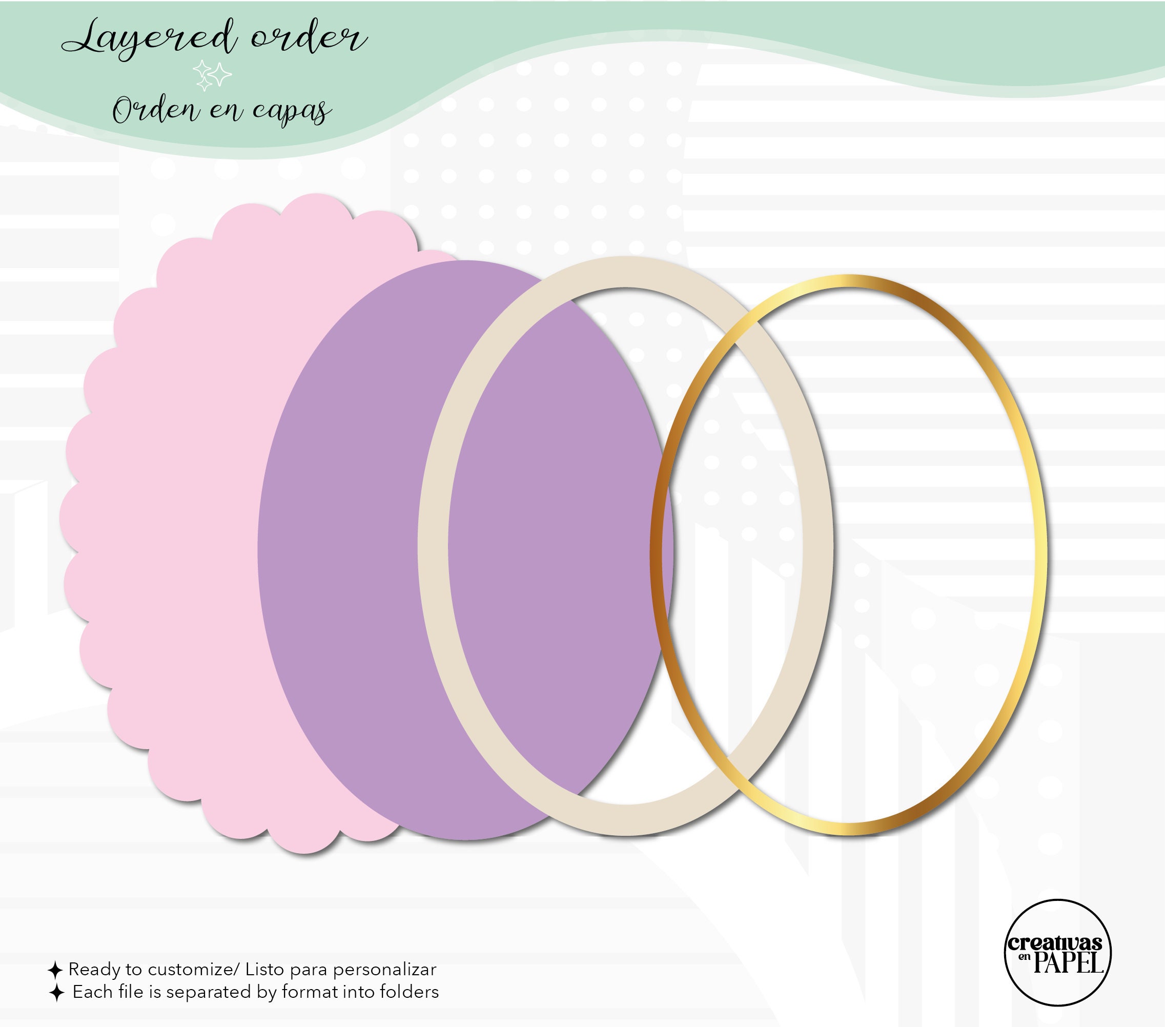 Oval Cake Topper Base Pack Svg Ai Studio Cut File Cake - Etsy