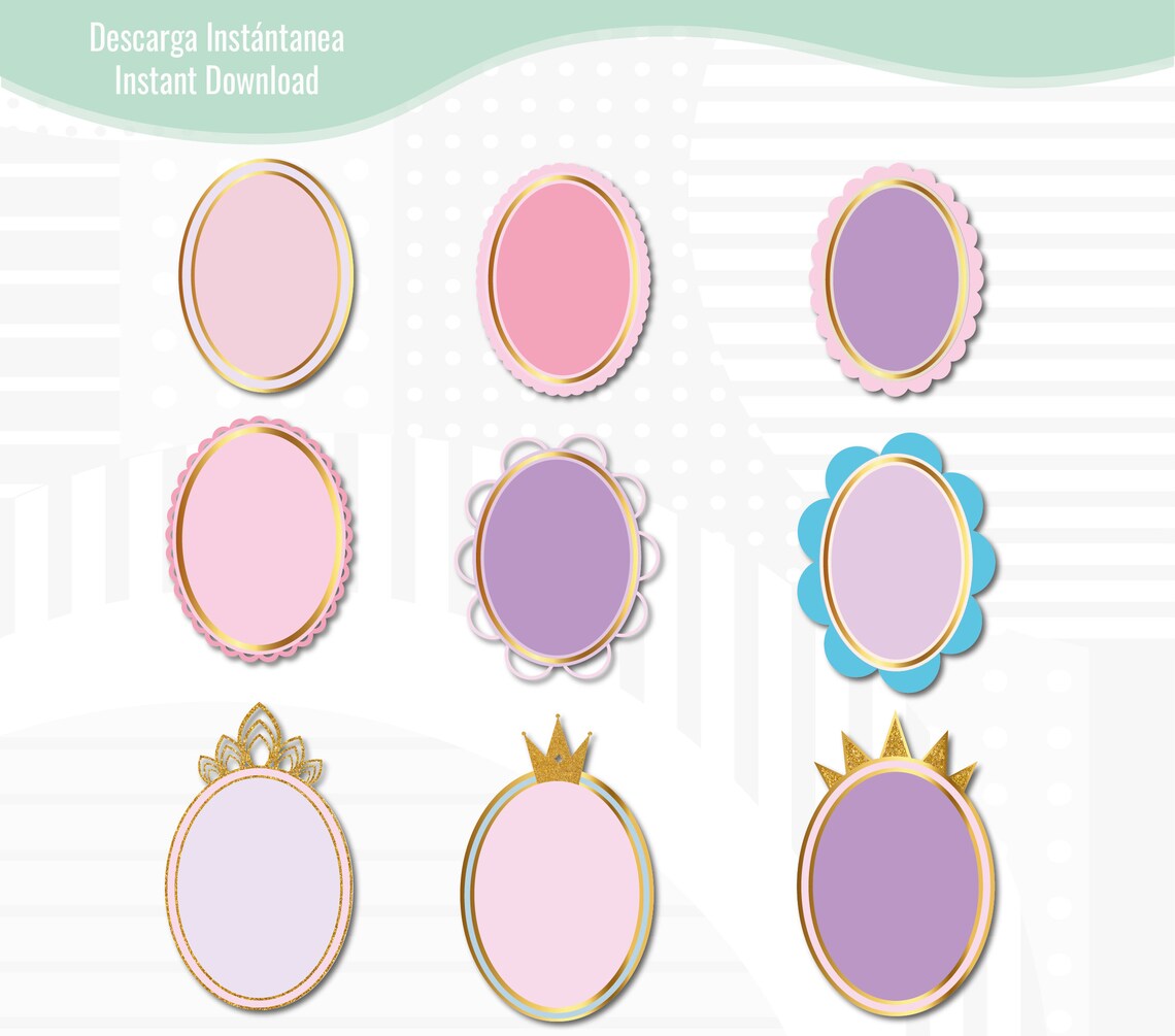 Oval Cake Topper Base Pack Svg Ai Studio Cut File Cake - Etsy