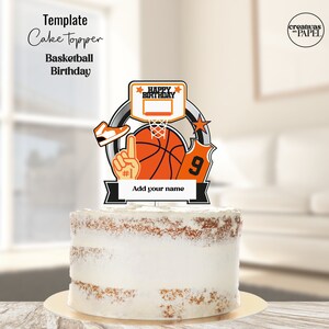 Basketball cake topper en capas Svg, archivo de corte adorno pastel ...