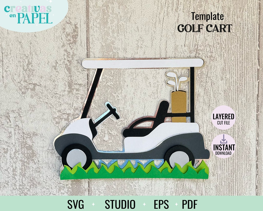 Golf Cart Layered Svg, Studio, Cut File, Vector - Etsy UK