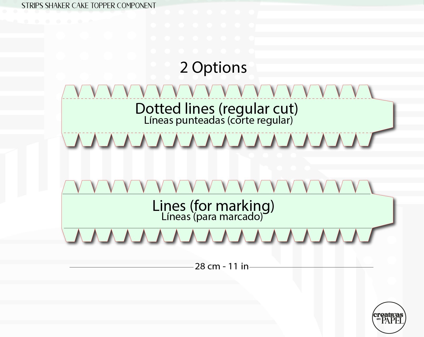 Toothed Strip for Cake Topper Shaker Svg Studio Layer Strip - Etsy UK