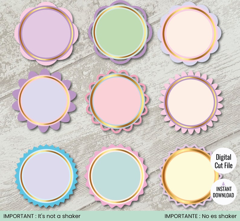 Archivo Cake topper básico, Cut file Cake topper, Marcos para ...