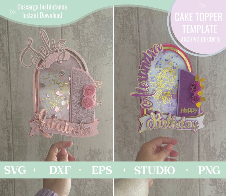 Caketopper Template Happy Birthday Template Cake Topper - Etsy