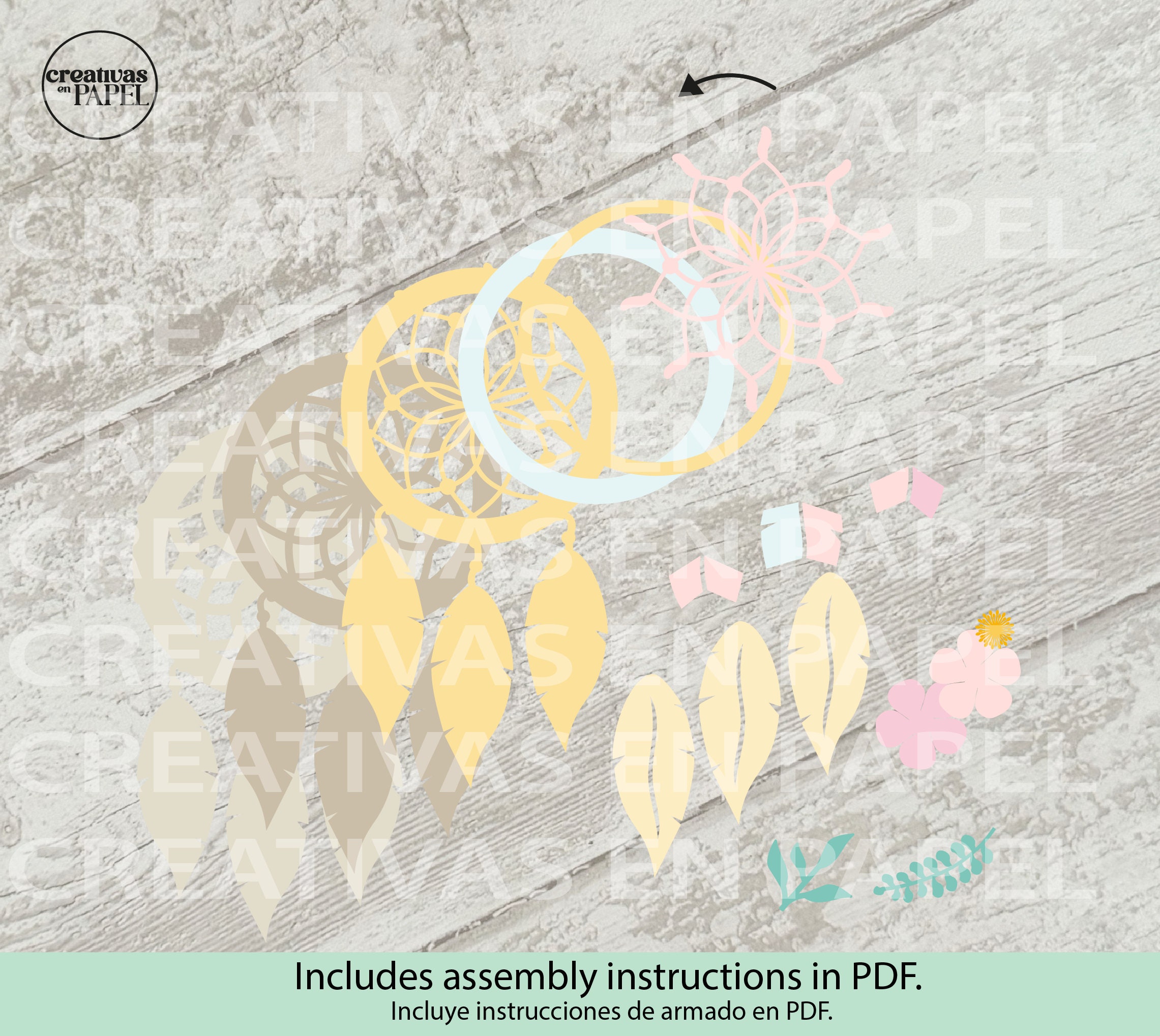 Dreamcatcher Cake Topper Template, Cake Topper Template, Digital ...