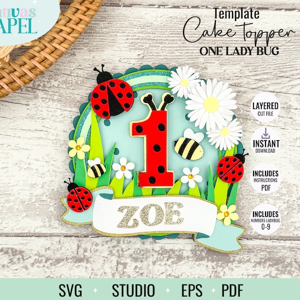 Lady Bug Cake Topper - Etsy