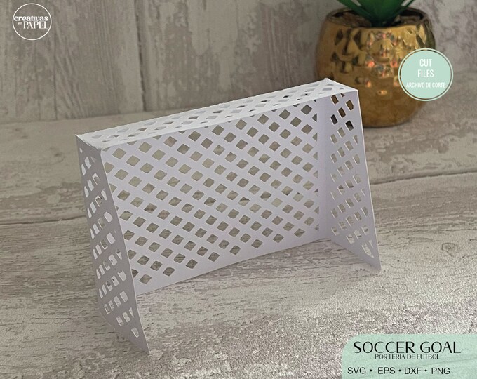 3d Soccer Goal Svg, Eps, Dxf, Png, Goal Cut File for Cameo and Cricut ...