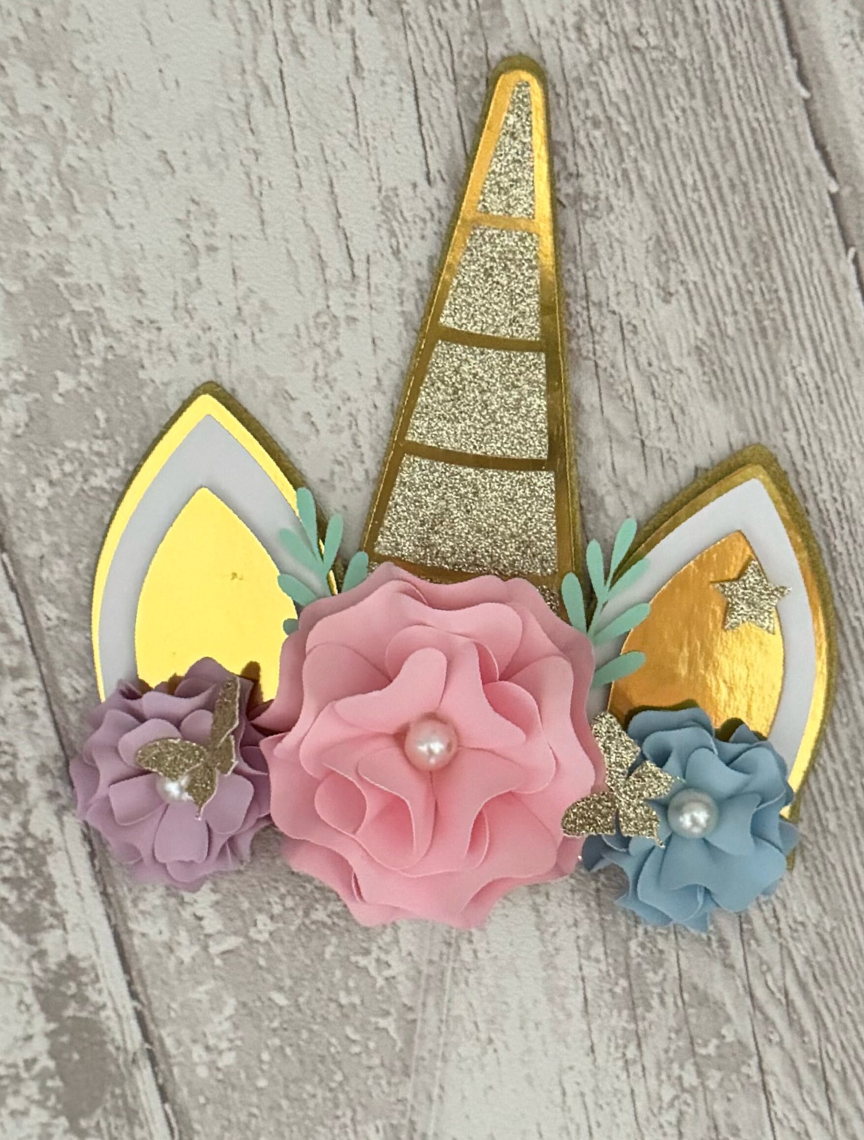 Unicorn Layered Cake Topper Svg, Studio, Eps, Birthday Cake Topper ...