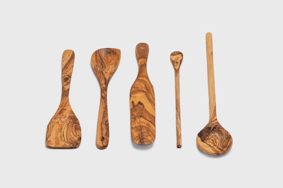 Olive Wood Utensils Set | Etsy