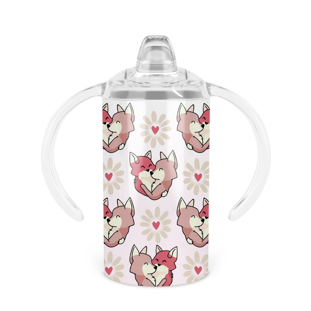 Hugging Foxes Sippy Cup - Twelve Oz Double Walled Stainless Steel ...