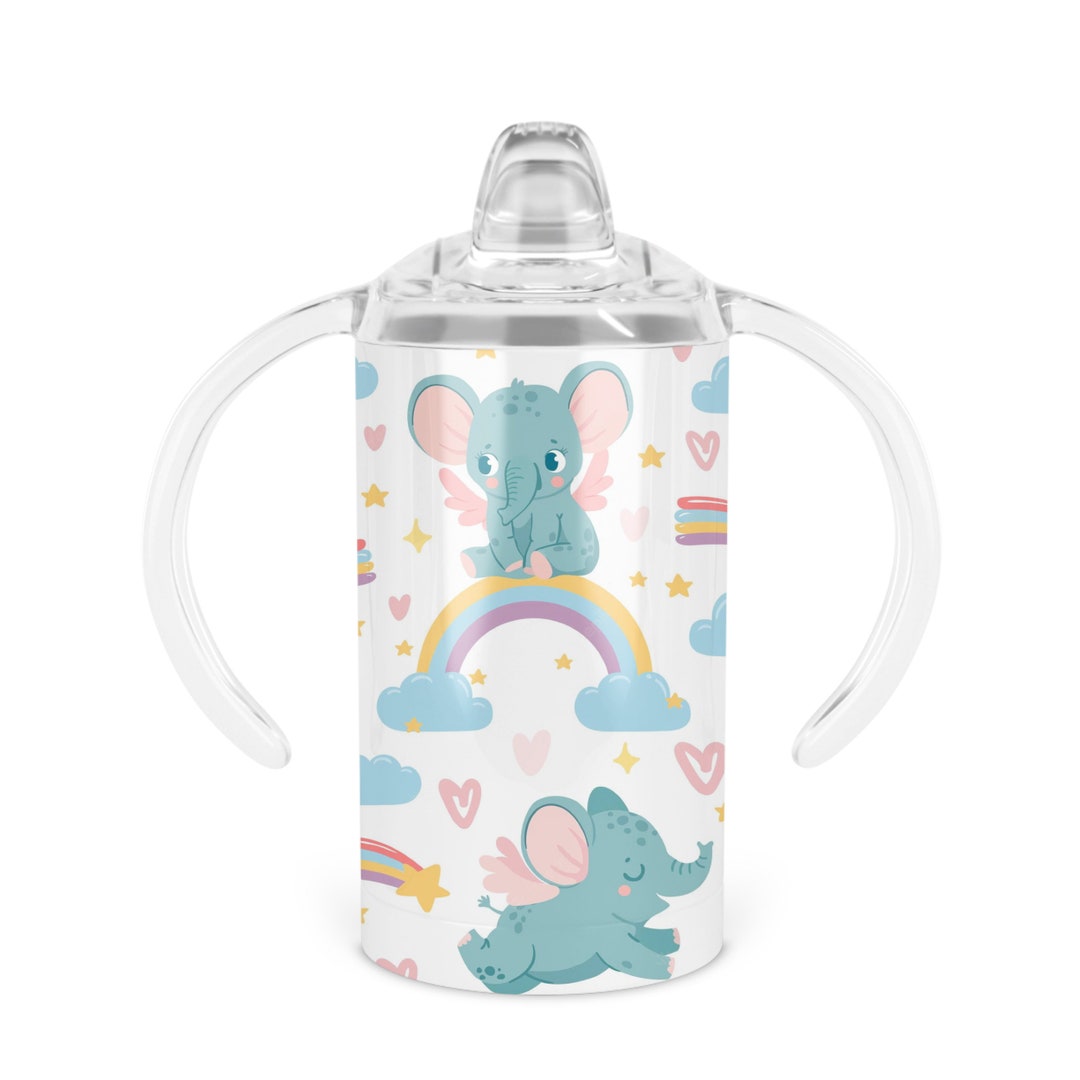 Personalized Baby Elephant Sippy Cup - 12 Oz Double Walled Stainless ...