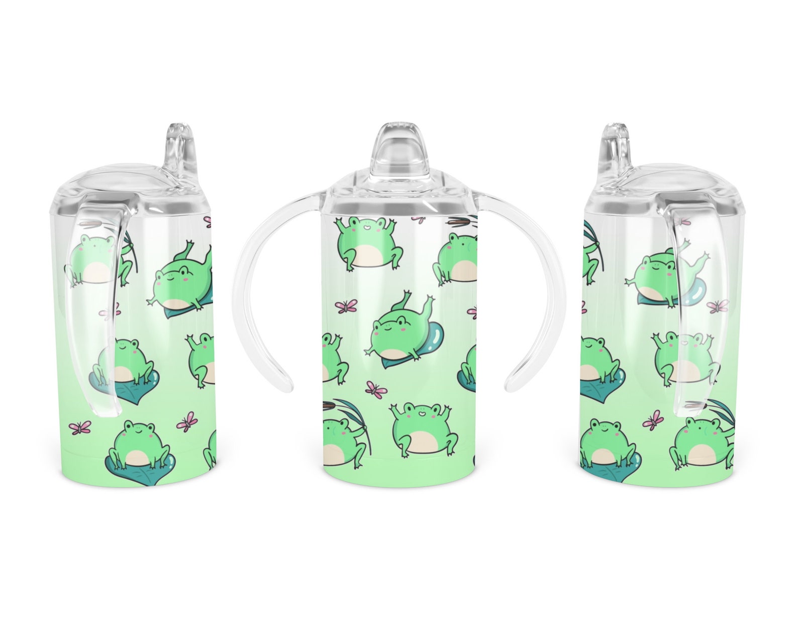 Friendly Frogs Sippy Cup - 12 Oz Double Walled Stainless Steel Tumbler ...