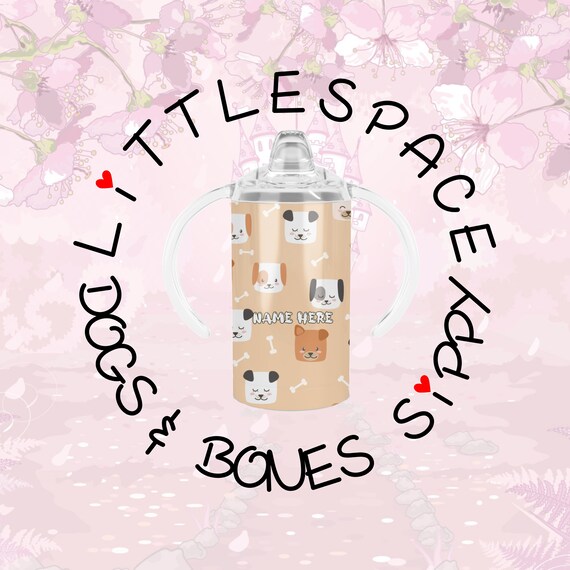 Personalized Dogs & Bones Sippy Cup Includes Sippy Lid With | Etsy