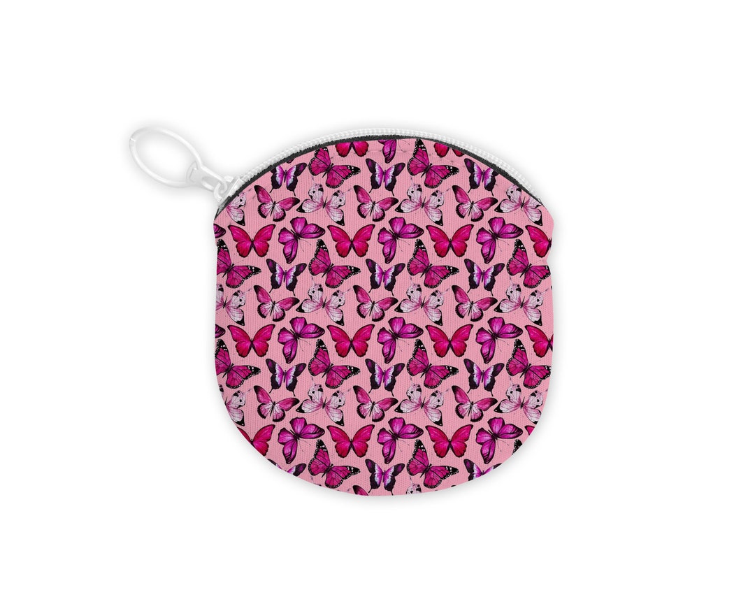 Pink Butterflies Pacifier Pouch Accessory for Binky, Dummy, Nookie ...