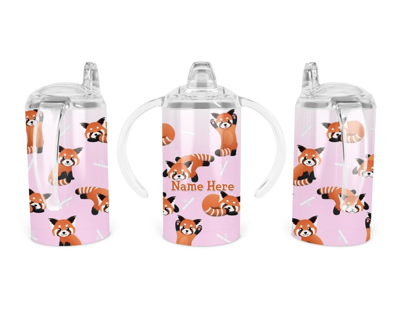 Personalized Red Panda Sippy Cup 12 Oz Double Walled - Etsy