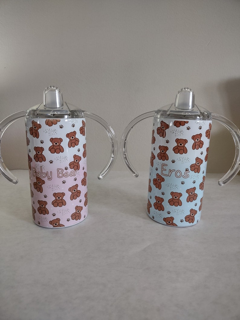 Teddy Bear Sippy Cup 12 Oz Double Walled Stainless Steel - Etsy