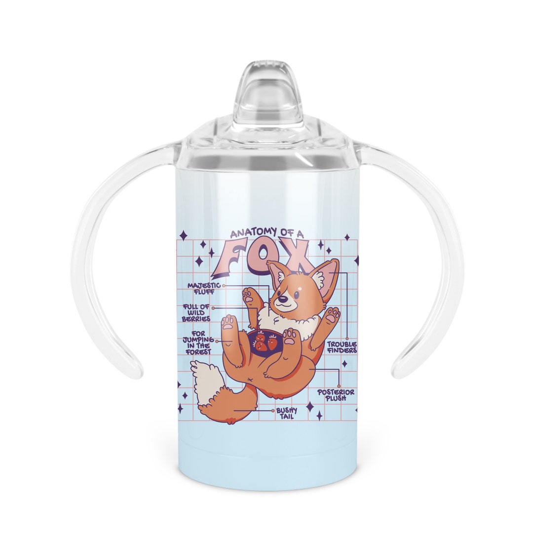 Fox Anatomy Cup - 12 Oz Double Walled Stainless Steel Tumbler Includes ...