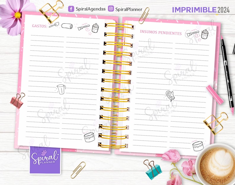 Agenda 2024 / imprimible 2024 / agenda para imprimir / agenda en ...