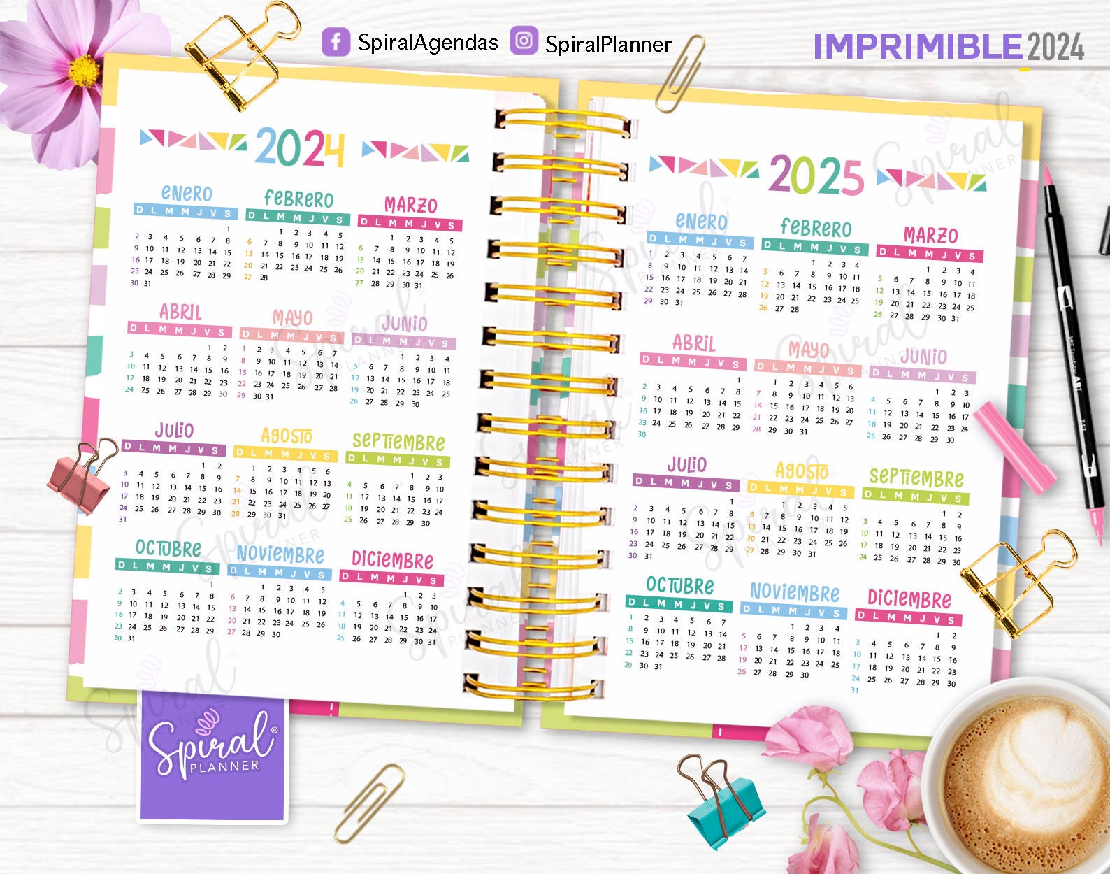 Agenda 2024 Organigastos / Organigastos / Printable Agenda / Agenda in ...