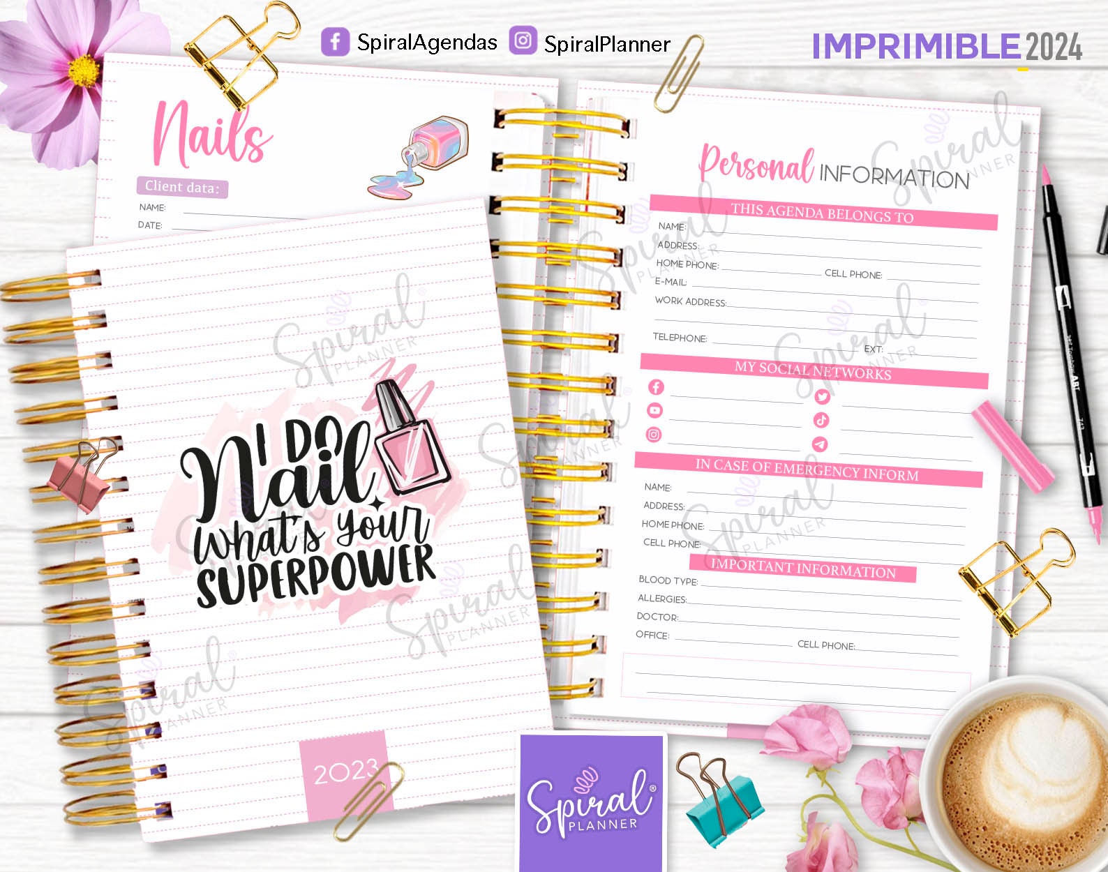 Manicurist Format / Nails / Printable / NAILS Polish / Undated / Nail ...