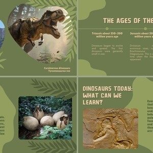 Canva Presentation on Dinosaurs Kids | Educational Template for Schools ...