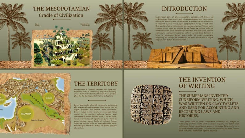 Canva Presentation on Mesopotamia – the Cradle of Civilization ...