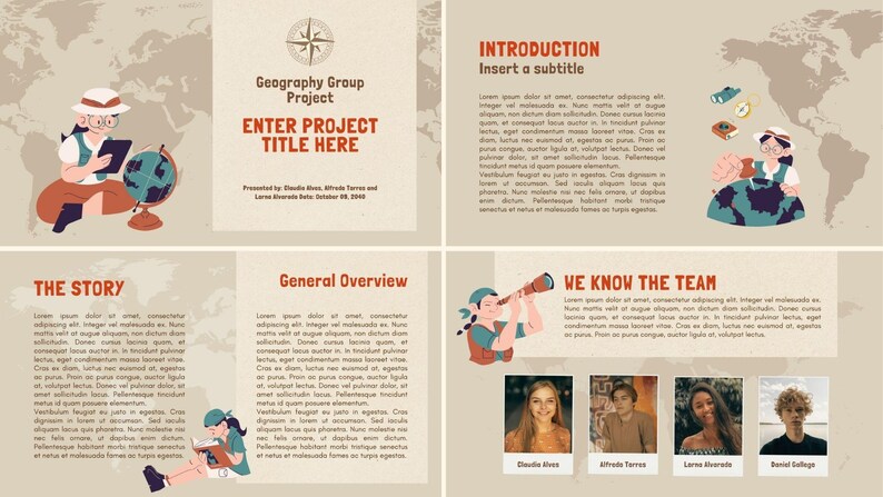 Fun and Animated Geography Presentation Template – Playful and ...