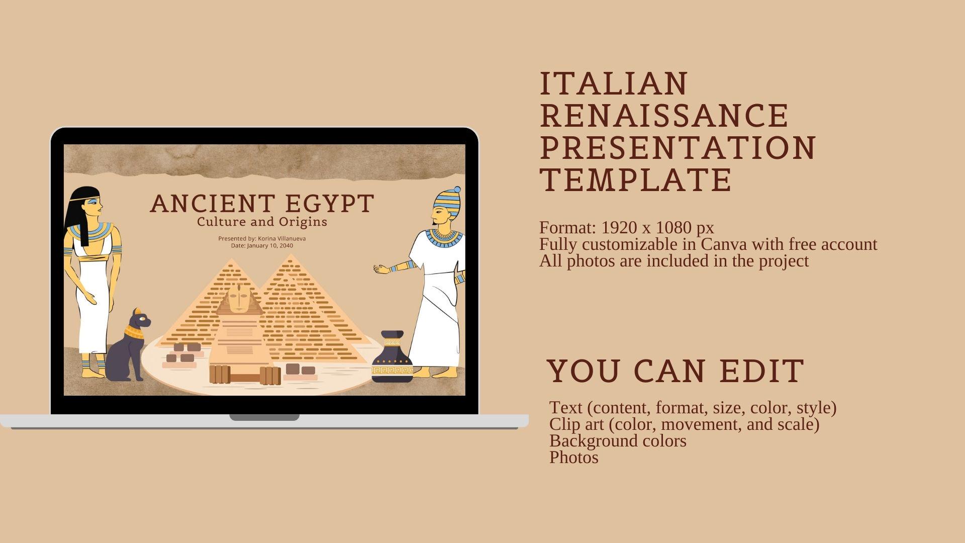 Ancient Egypt Presentation Template | Canva Model for Schools and ...
