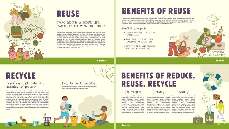 Reduce, Recycle Presentation Template | Canva Educational Model for ...