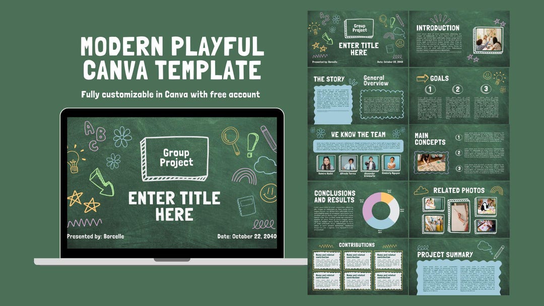 CANVA Presentation for Group Project | Template for Education ...