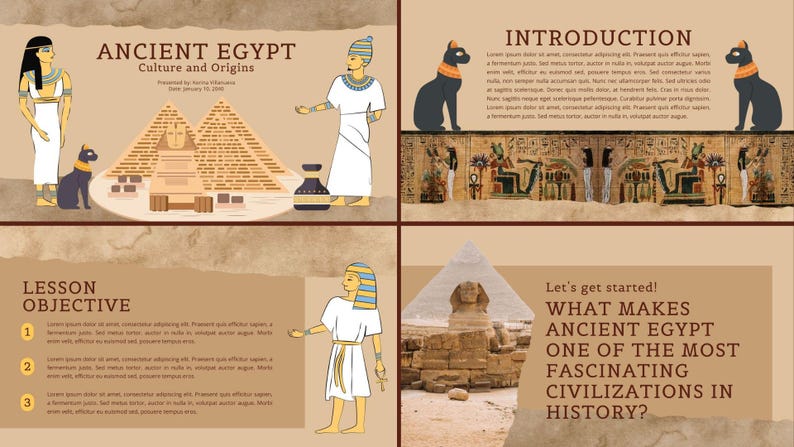 Ancient Egypt Presentation Template | Canva Model for Schools and ...