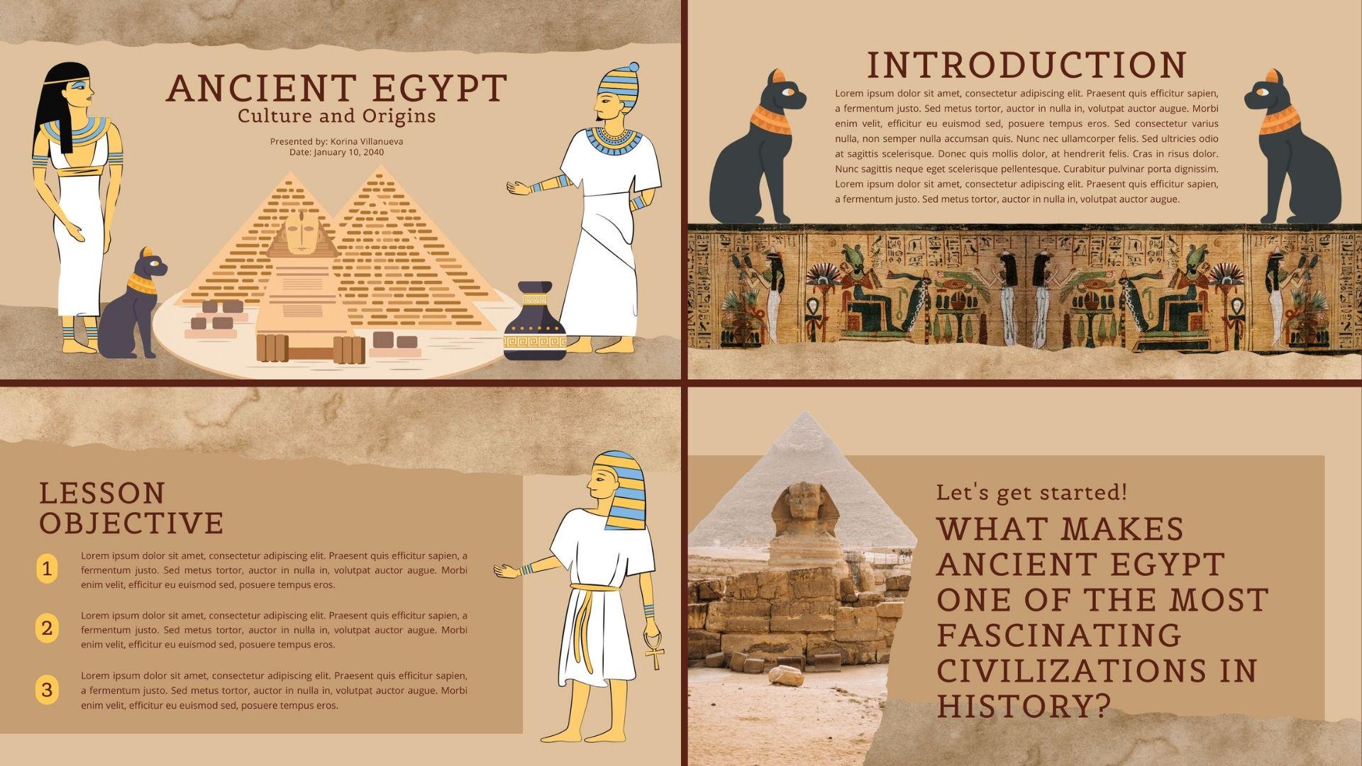 Ancient Egypt Presentation Template | Canva Model for Schools and ...