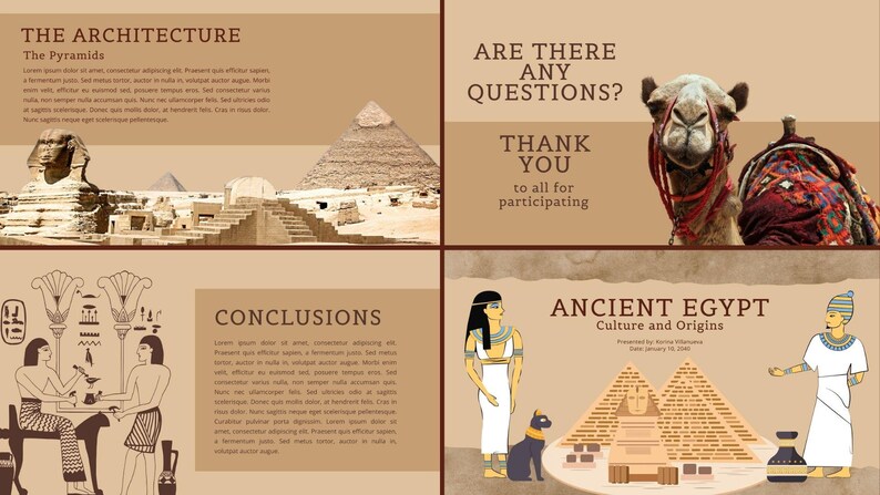 Ancient Egypt Presentation Template | Canva Model for Schools and ...