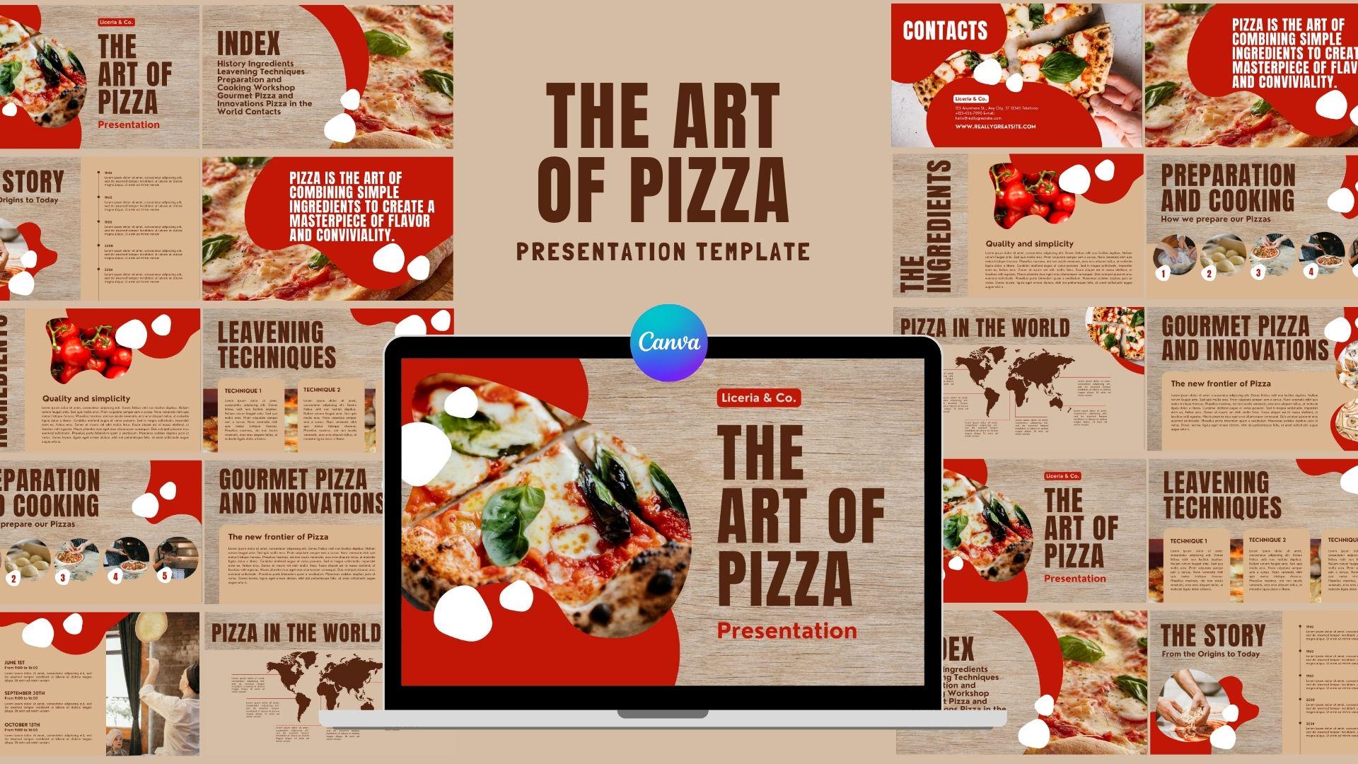 Canva Presentation Template – the Art of Pizza | Creative and ...