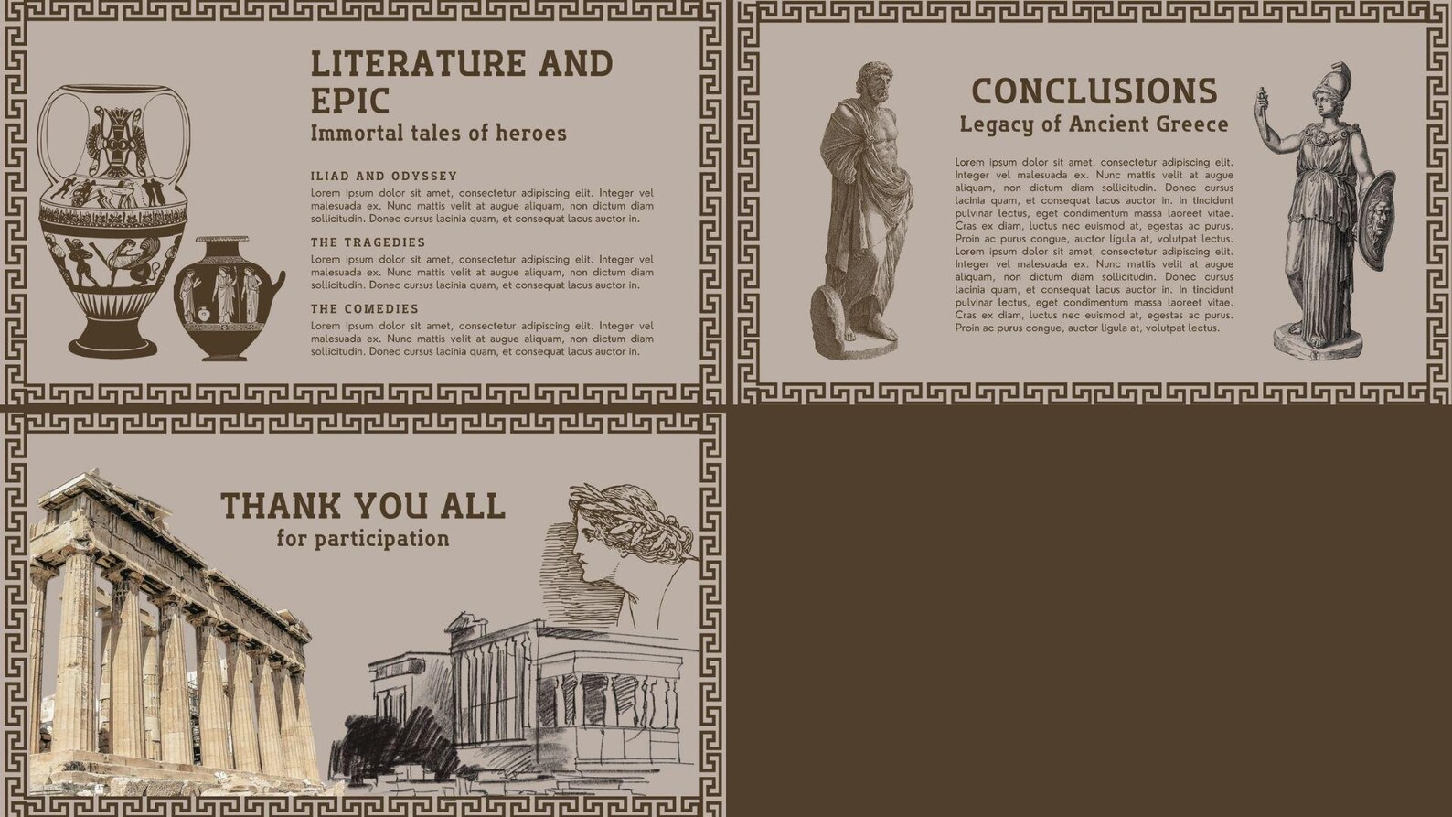 Ancient Greek Presentation Template | Canva Model for Schools and ...