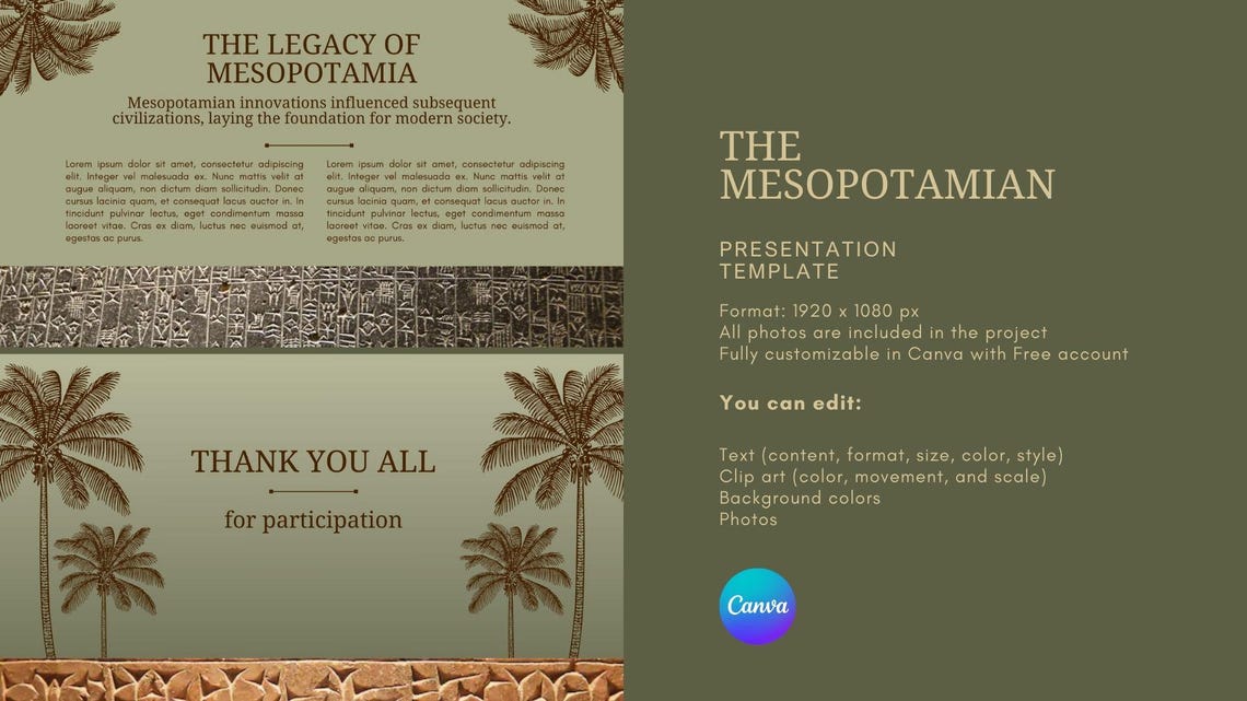 Canva Presentation on Mesopotamia – the Cradle of Civilization ...