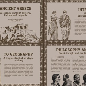 Ancient Greek Presentation Template | Canva Model for Schools and ...