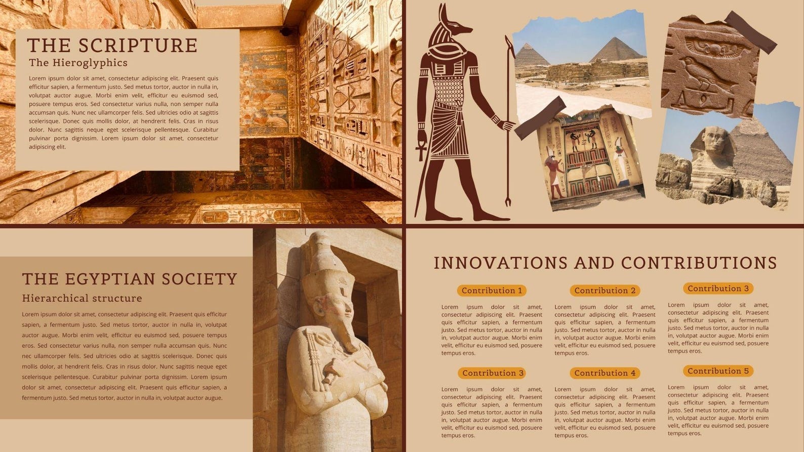 Ancient Egypt Presentation Template | Canva Model for Schools and ...