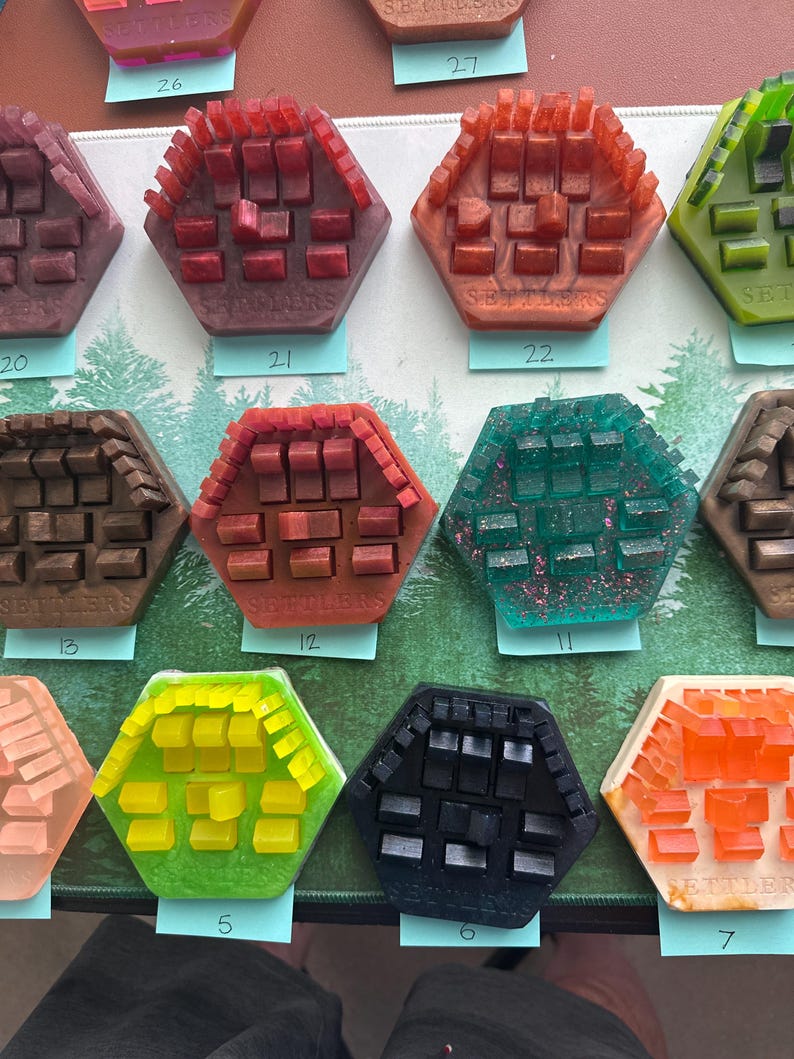 Catan Pieces (full Set) With Base - Etsy